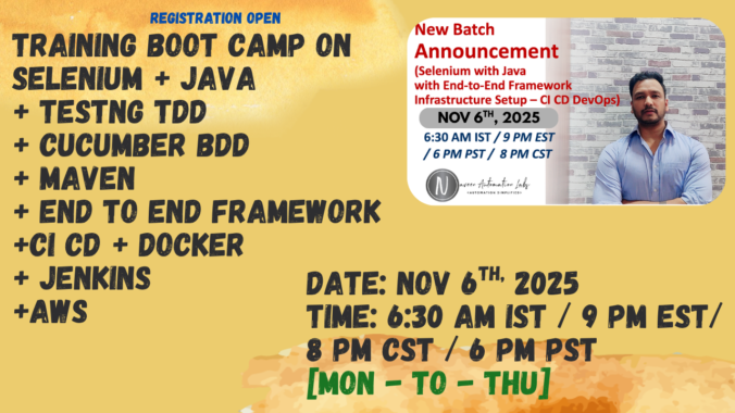 Selenium & Java Training Course Content – Regular Batch (6th Nov 2025 ...