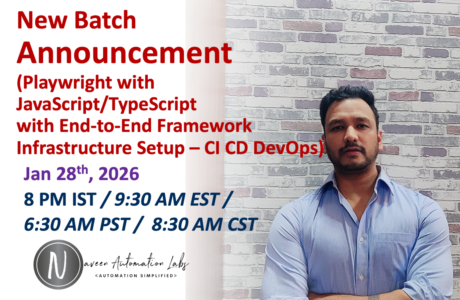 Playwright Javascript/Typescript Training - 28th Jan 2026 [ 8 PM IST ...