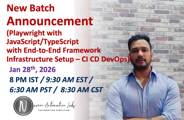 Playwright Javascript/Typescript Training - 28th Jan 2026 [ 8 PM IST ...